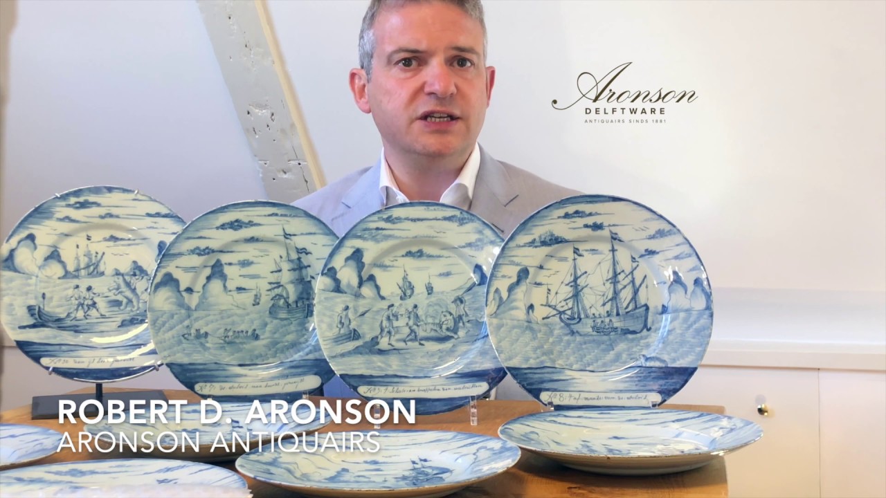 Delftware whaling plates
